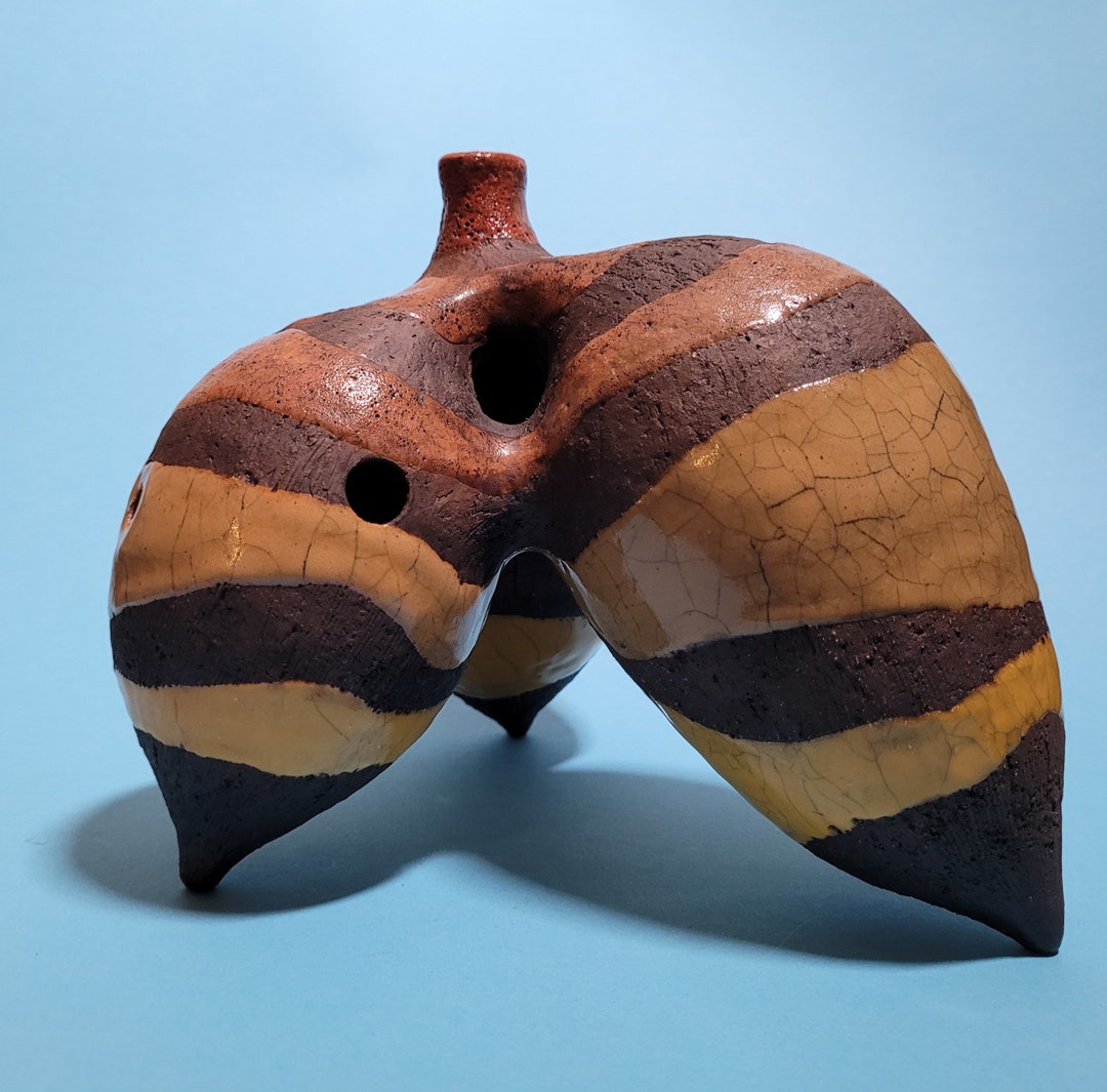 Triple Ocarina Huaca Unique Musical Instrument - Etsy