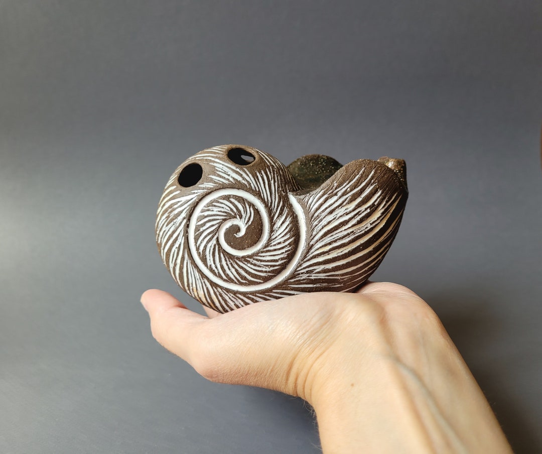 Ancient Musical Instrument Ocarina Seashell in Minor Pentatonic Scale ...