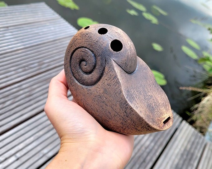 Ancient Musical Instrument Ocarina Seashell Tuned in Major Diatonic ...