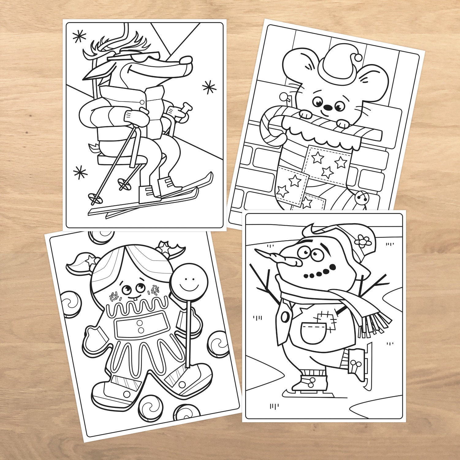 Holiday Coloring Book for Kids, Printable Coloring Pages for Children ...