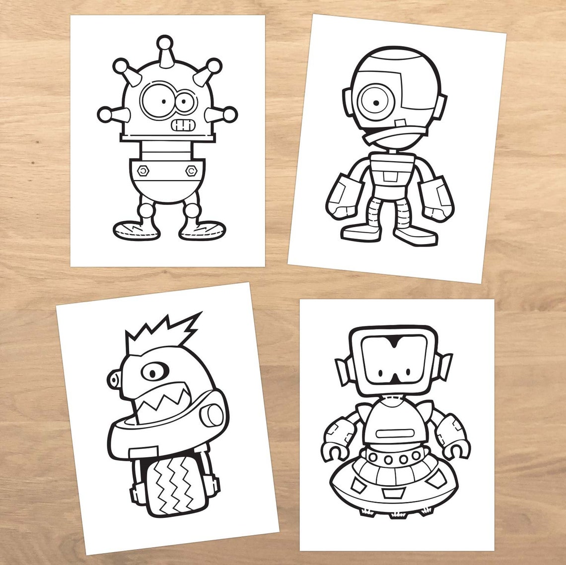 Robots Coloring Book for Kids, Printable Coloring Pages for Children ...