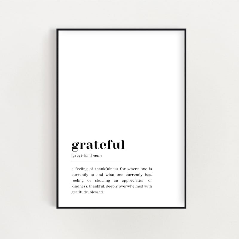 Grateful Word Art - Etsy