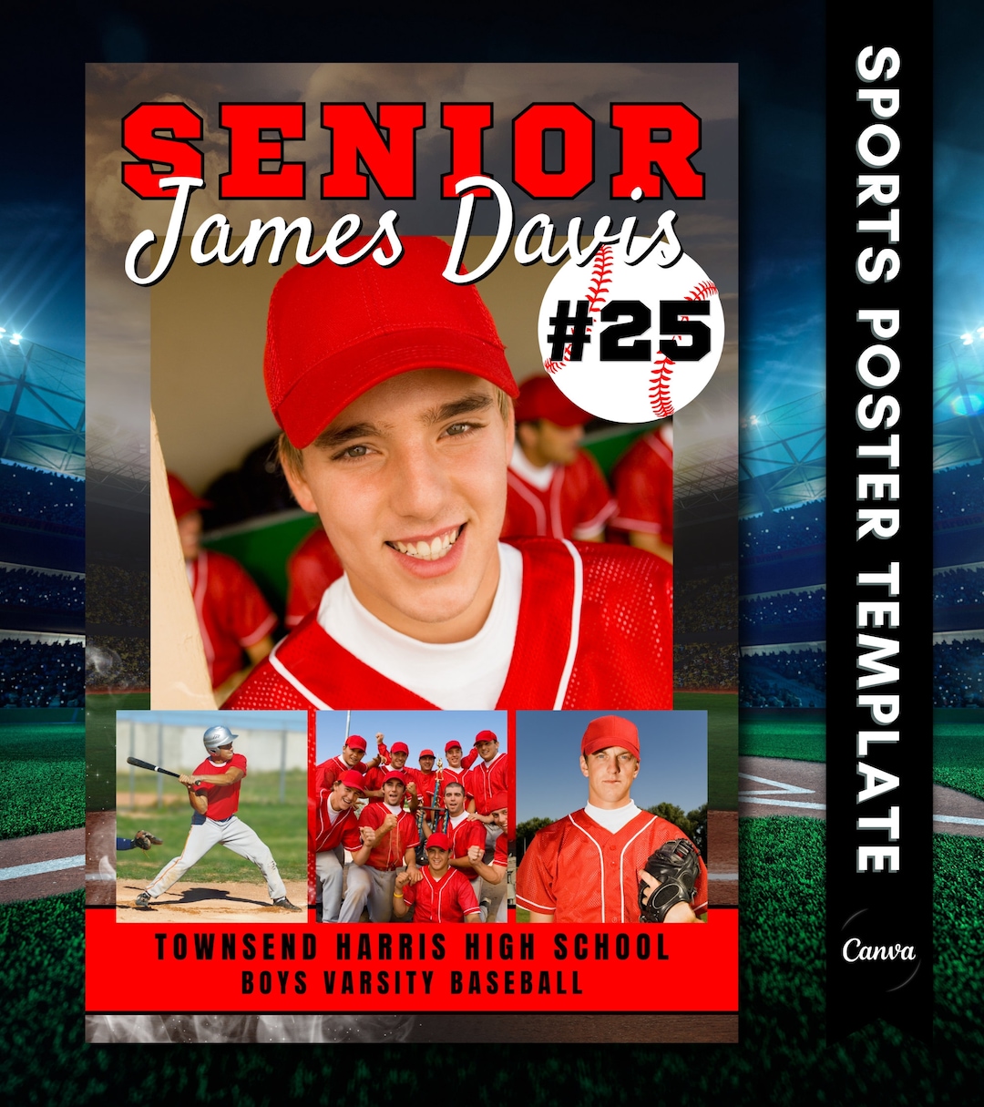 Baseball Senior Night Poster: Customizable Template (digital Download ...