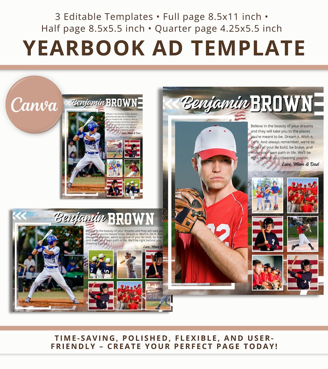 Yearbook Ad Template Sports Yearbook Ad Baseball Yearbook Templates ...