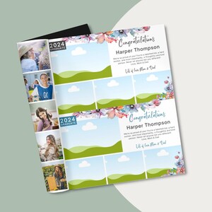 Editable Half Page Yearbook Ad Layout Senior Ad Yearbook Template Canva ...