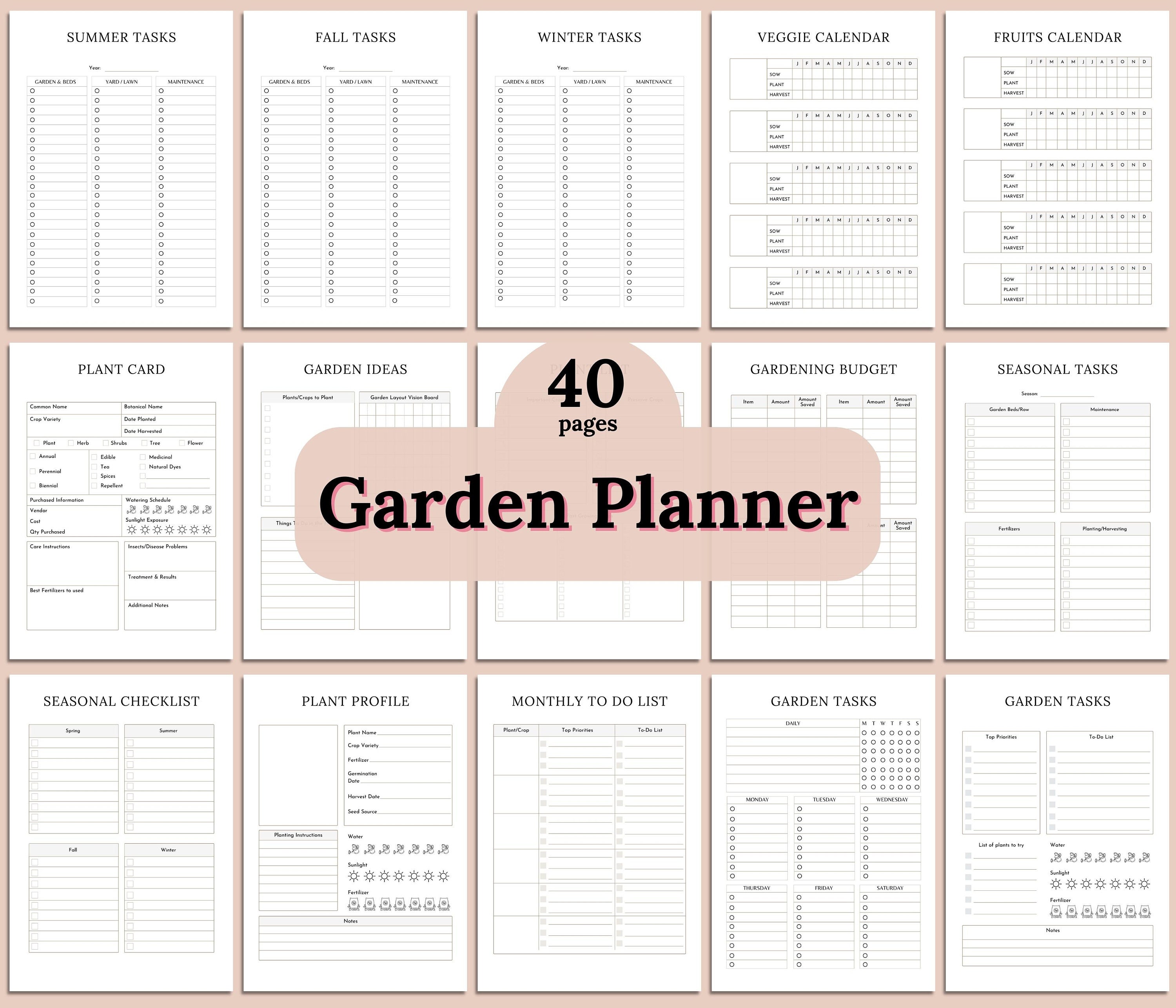 Printable Garden Planner Pages