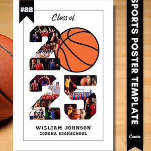 Basketball Photo Collage Template Basketball Poster Template Canva ...