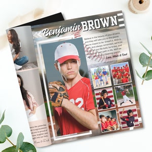 Baseball Senior Yearbook Ad Template: Canva Editable (digital Download ...