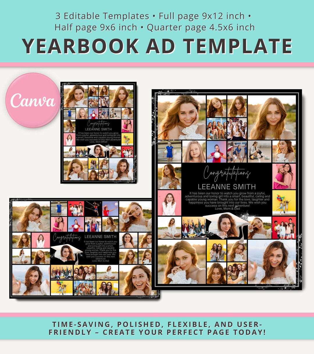 Graduation Yearbook Template Yearbook Dedication Page Template Yearbook ...