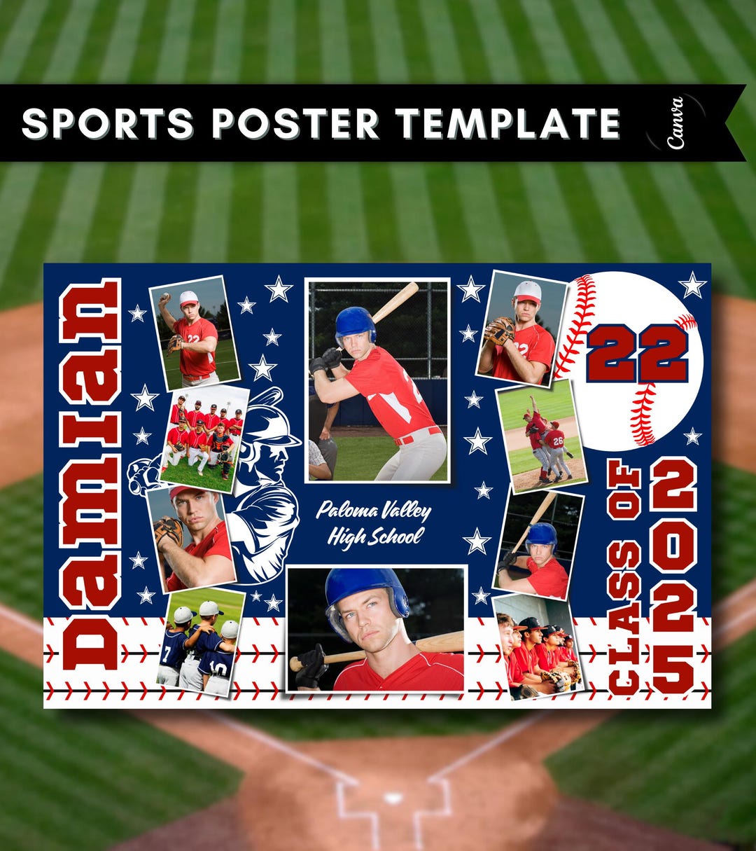 Baseball Senior Night Poster Template: Customizable Canva Banner ...