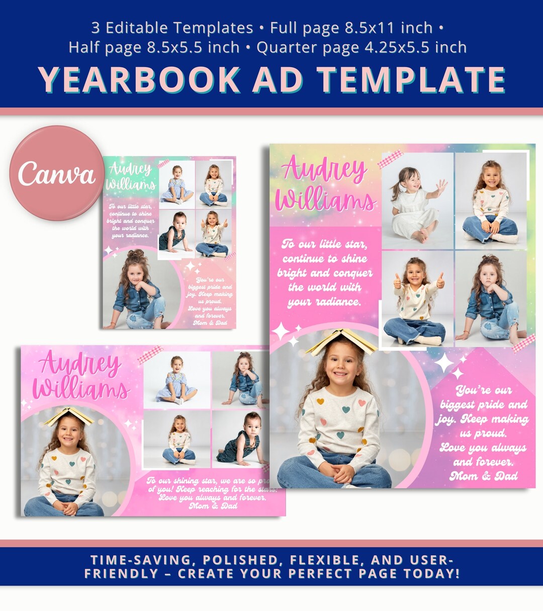Kids Yearbook Ad Template Yearbook Dedication Page Canva Template ...