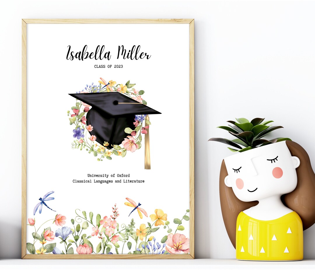 Personalized Graduation Print, Graduation Gifts for Her From College ...