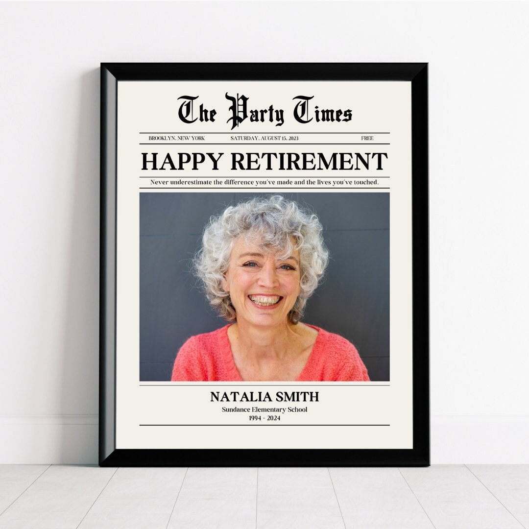 Retirement Card Poster Sign Custom Retired Prints Retirement - Etsy