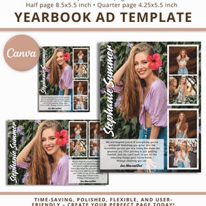 Yearbook Ad Photo Collage, Printable, Edit Online Same Day, 8th Grade ...
