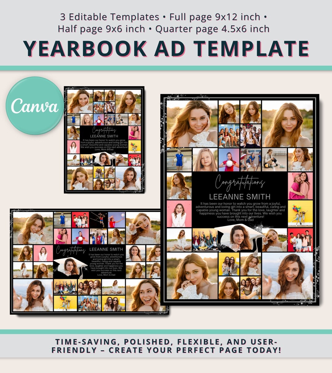 Graduation Yearbook Template Yearbook Dedication Page Template Yearbook ...