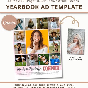 Yearbook Ad Template Girl Full Page Senior Yearbook Ad Tribute Template ...