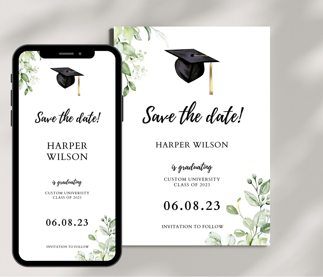 Save the Date Graduation Party Invite for Graduation Party Invitation ...
