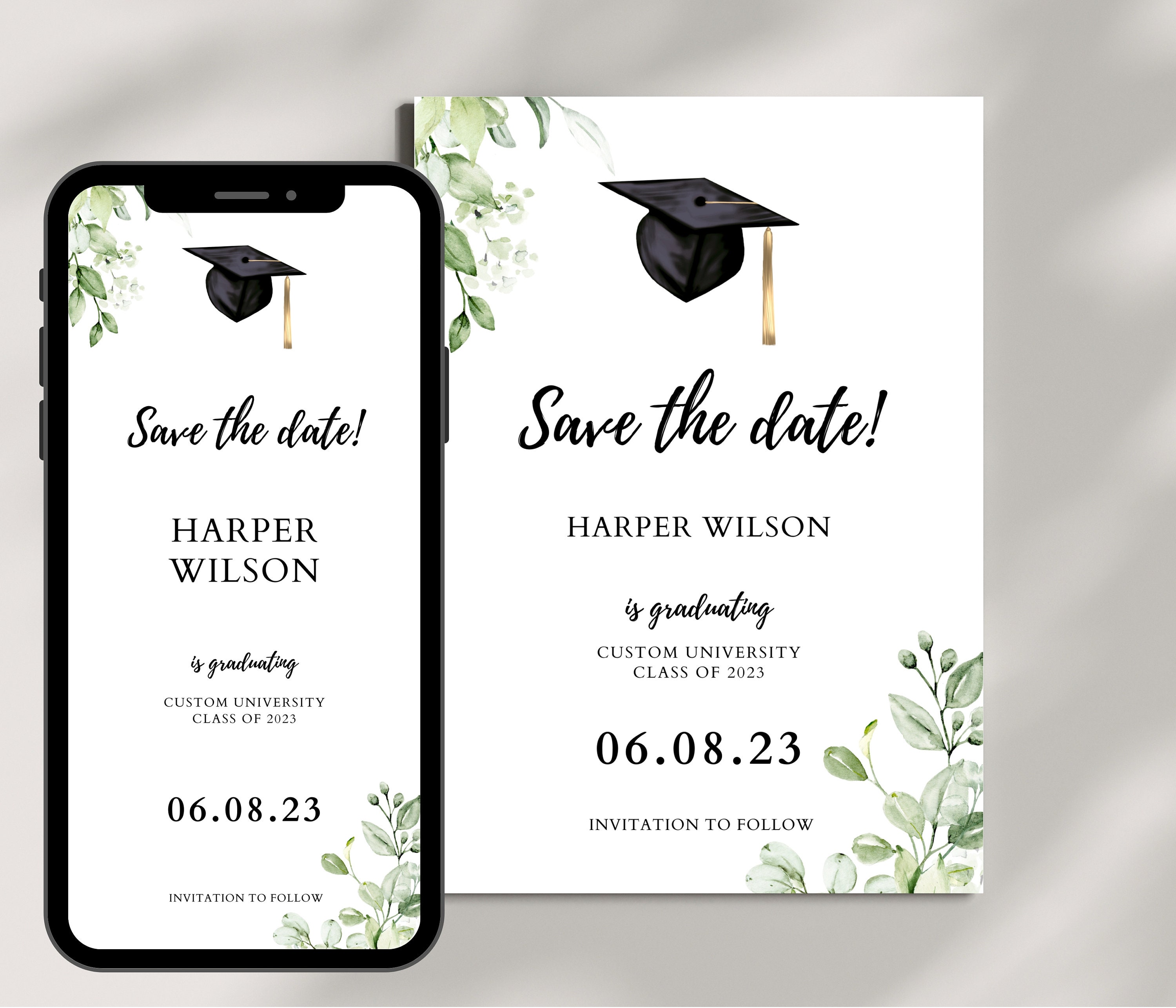 Save the Date Graduation Party Invite for Graduation Party - Etsy