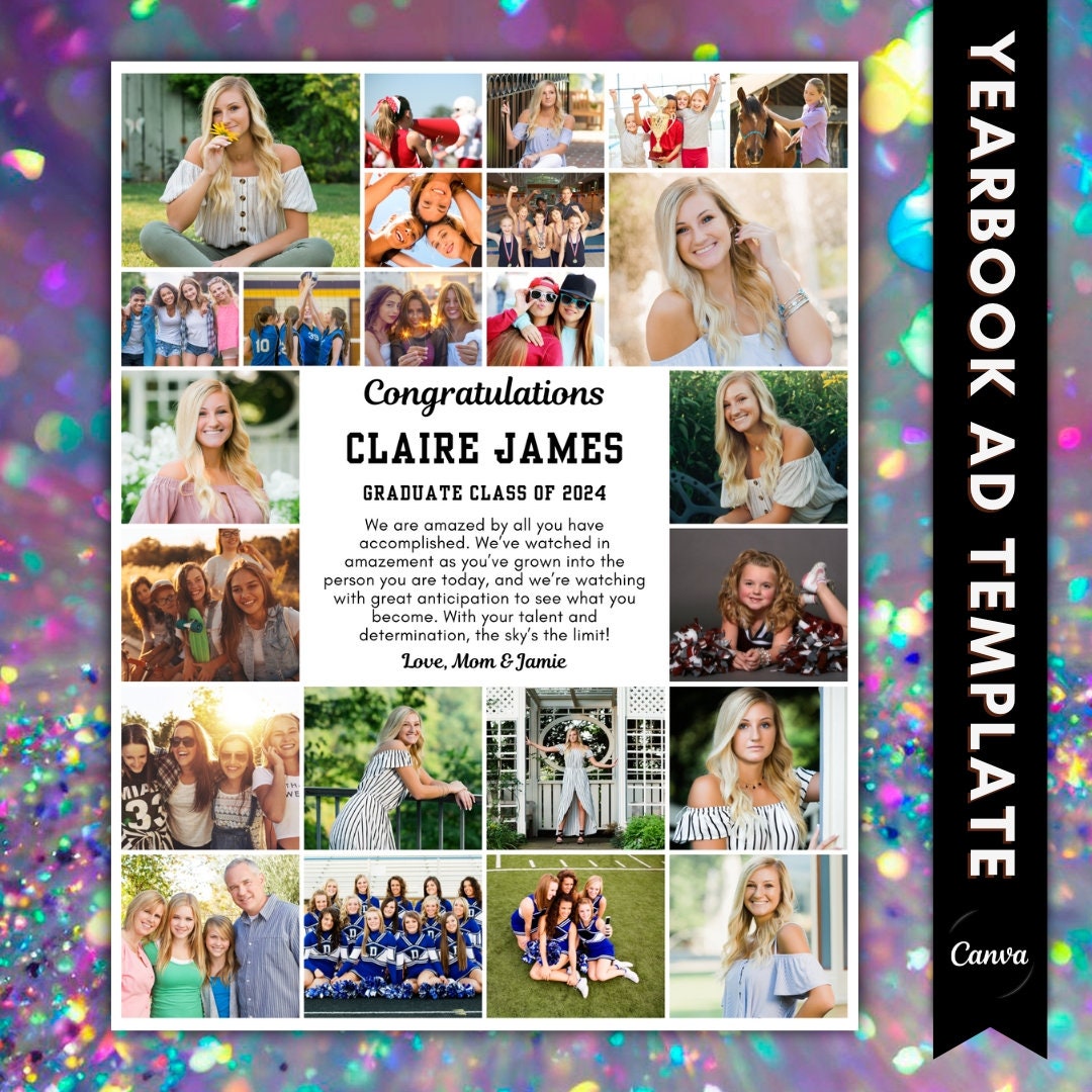 Yearbook Ad Template Full Page Download Senior Ad Yearbook Template ...