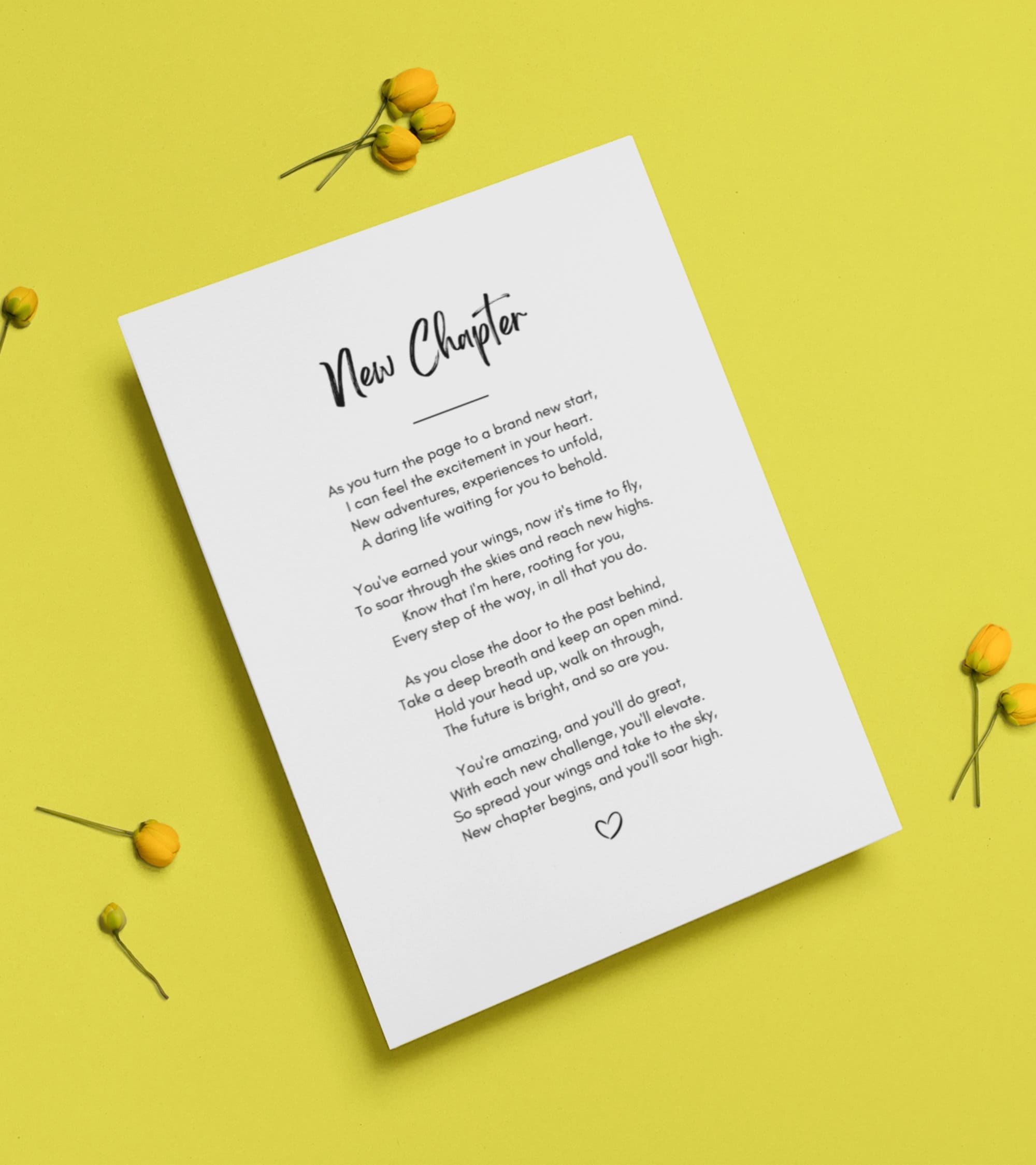 New Chapter Poem Print, Inspirational Quote (digital Download) - Etsy