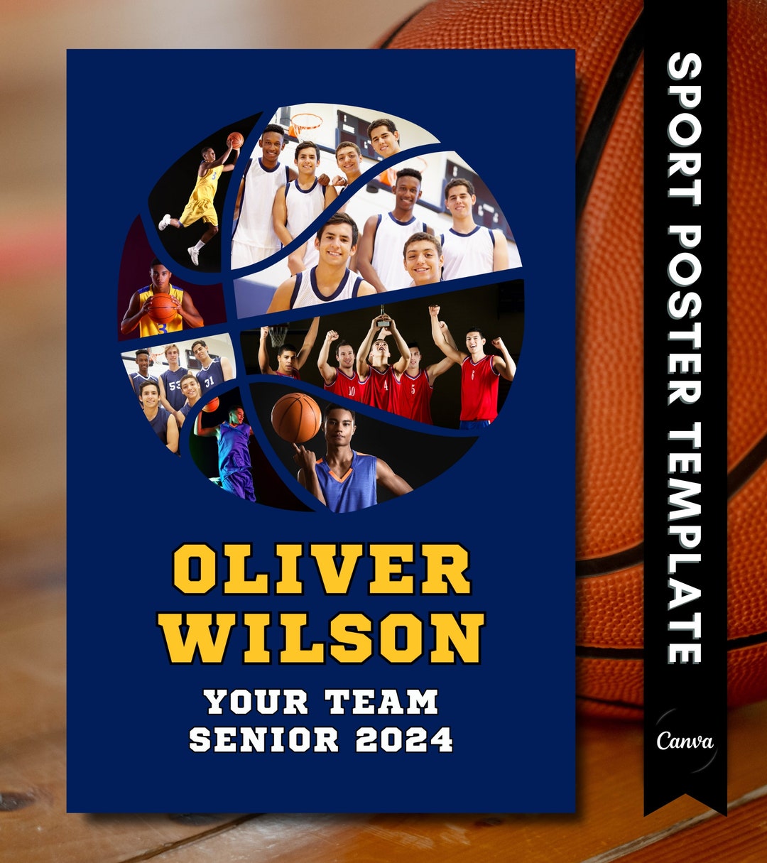 Senior Poster Template, Basketball Poster for Senior Night, Senior ...