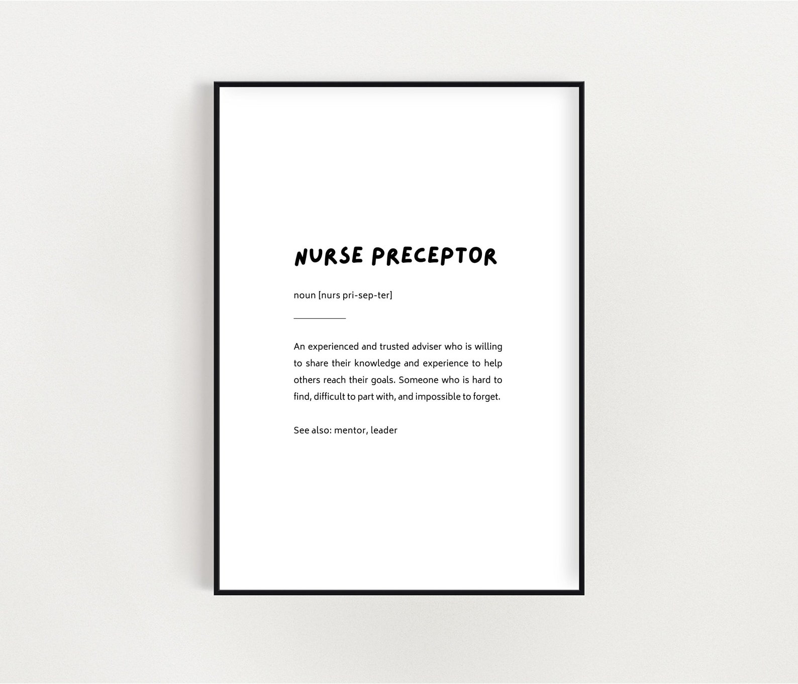 Nurse Preceptor Gift Nurse Preceptor Definition Print - Etsy