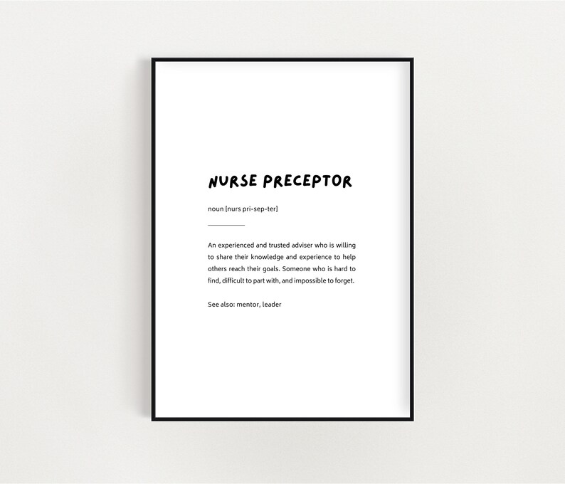 Nurse Preceptor Gift Nurse Preceptor Definition Print | Etsy