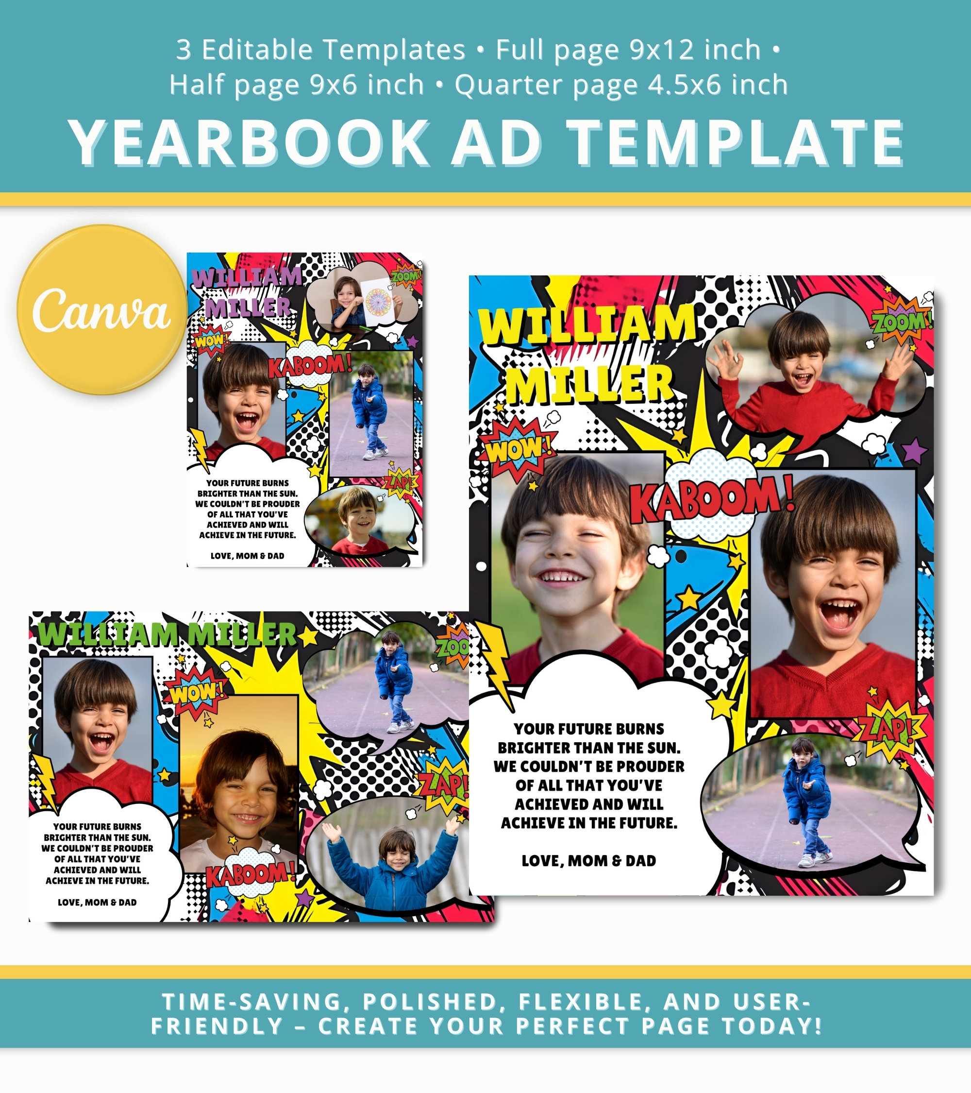 Canva Yearbook Ad Template: Elementary & Middle School (digital ...