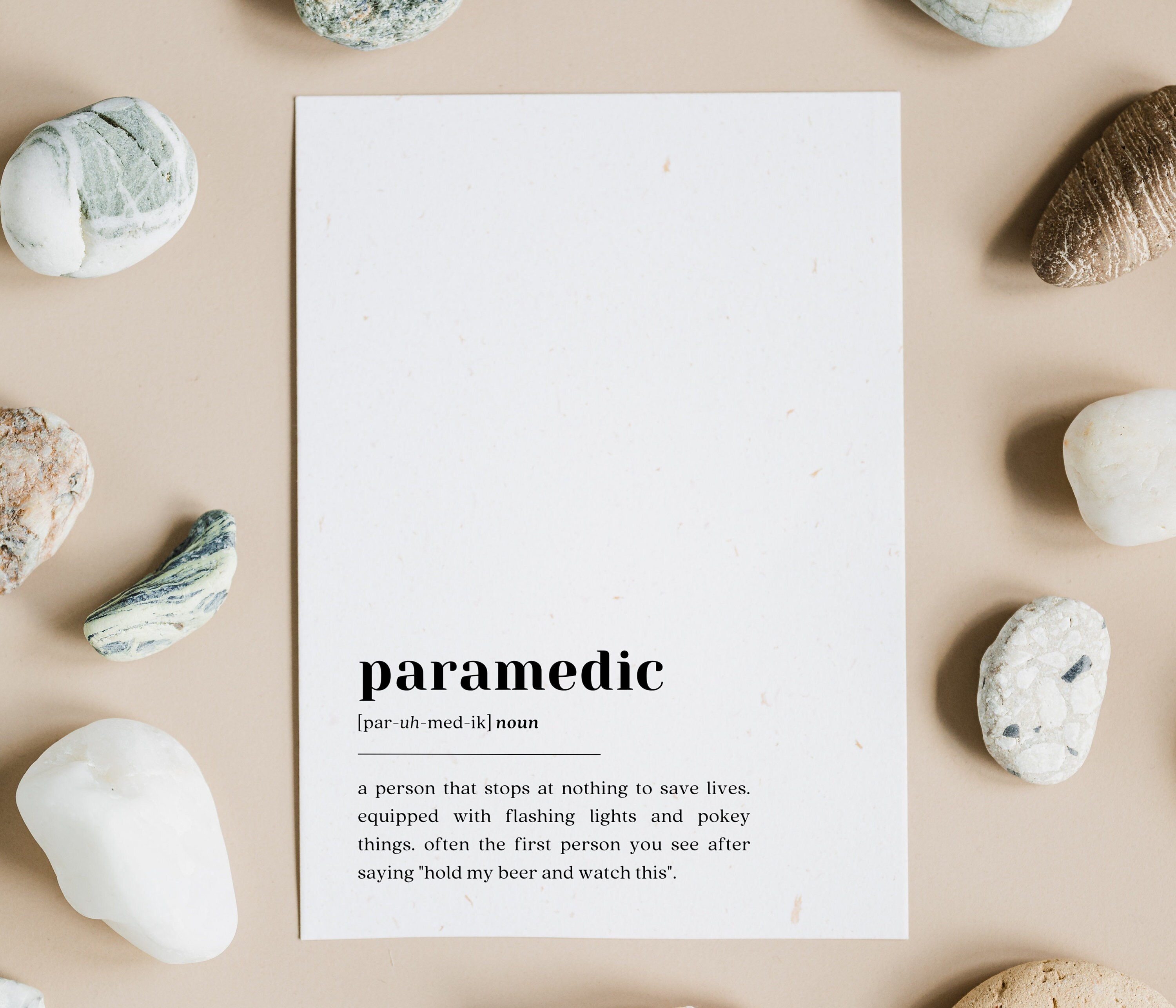 Paramedic Definition Print Paramedic Gift First Responder - Etsy Australia