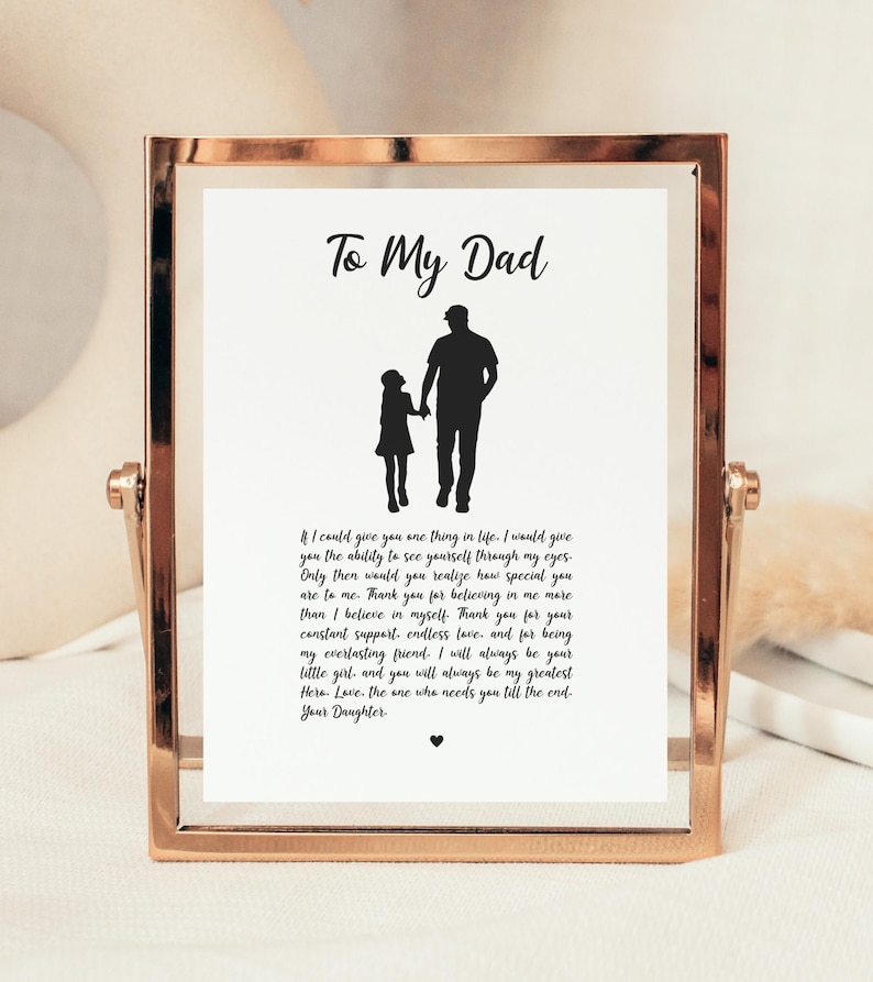 To My Dad From Daughter Print: Sentimental Gift (digital Download) - Etsy