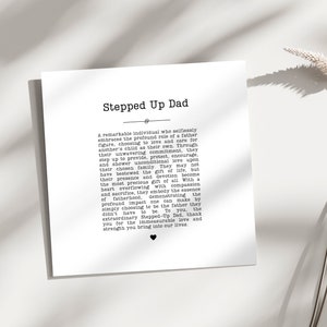 Stepped up Dad Gift, Step Dad Gift Ideas, Meaningful Dad Gift, Bonus ...