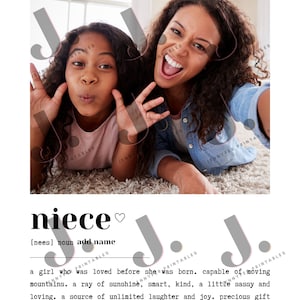 Personalized Niece Definition Print: Sentimental Gift for Niece ...