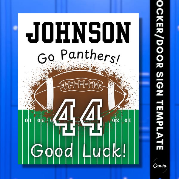 Football Door Sign - Etsy