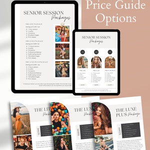 Senior Photography Session Guide Template: Canva Price & Information ...