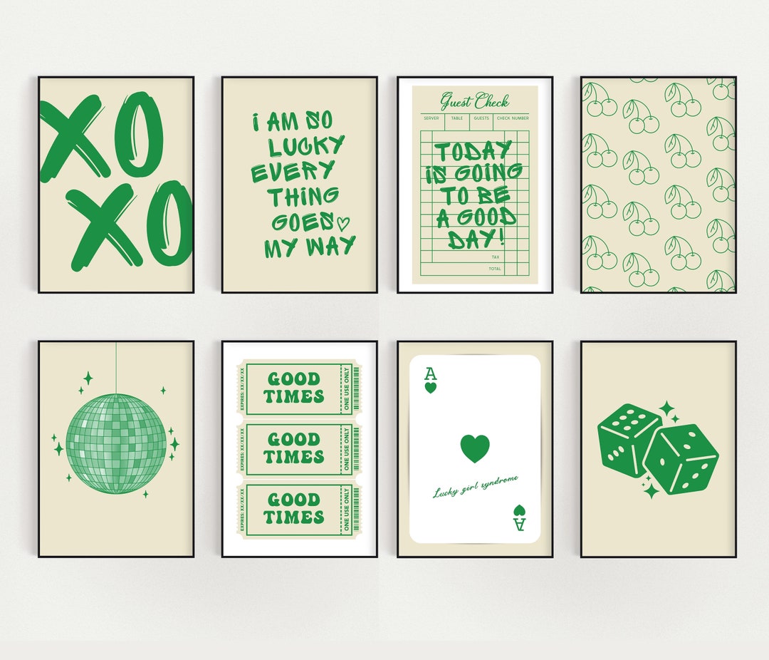 Trendy Y2k Poster, Print Out Poster Wall Art Trendy, Lucky Girl ...