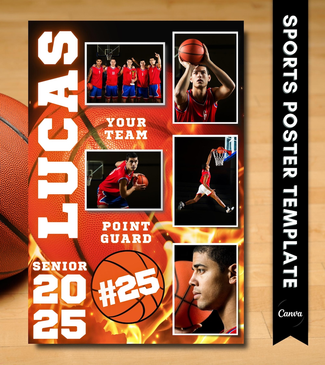 Basketball Senior Banner Template Senior Sports Banner Basketball ...