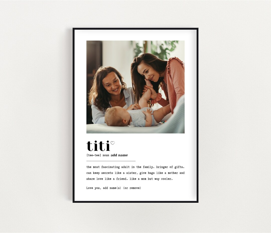 Titi Definition Print, Picture Gift for New Aunt, Baby Announcement ...