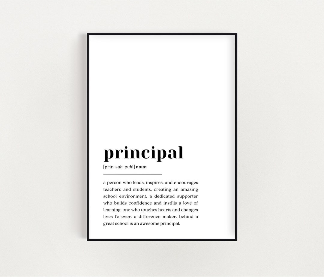 Gift for Principal, Principal Wall Art, Principal Gift Idea, Principal ...