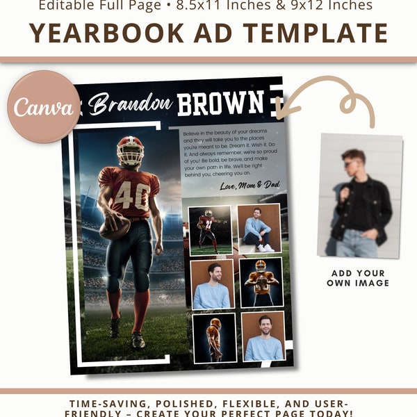 Senior Football Program Ad Templates - Etsy