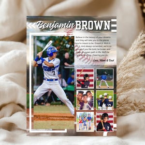 Baseball Senior Yearbook Ad Template: Canva Editable (digital Download ...