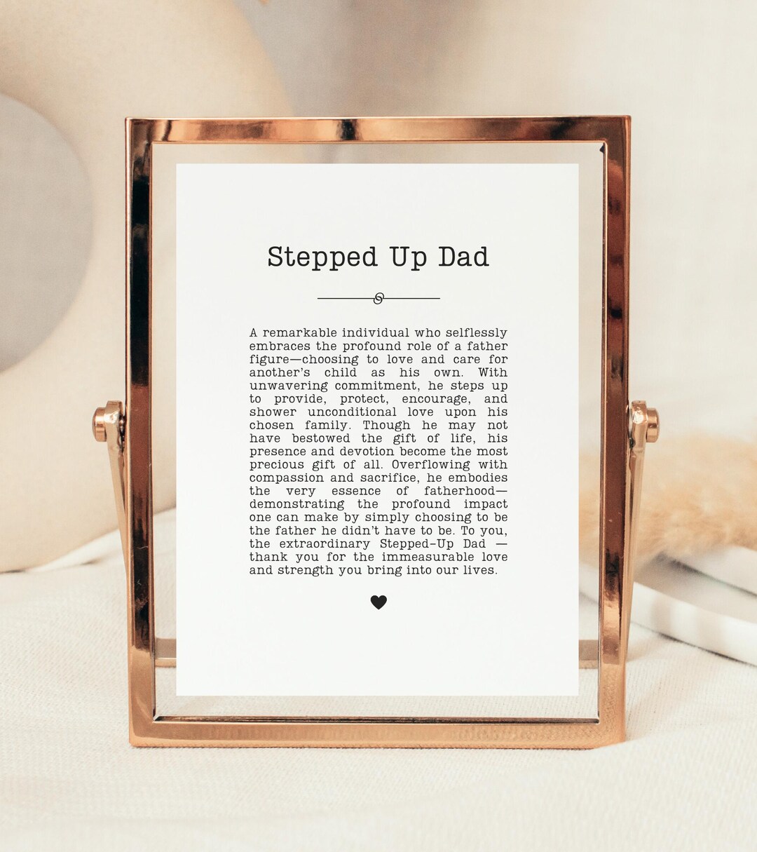 Stepped up Dad Gift, Step Dad Gift Ideas, Meaningful Dad Gift ...