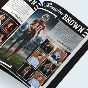 Football Senior Yearbook Ad Template: Full Page Canva Design (8.5x11 ...