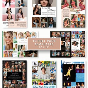 Senior Ad Yearbook Template Canva Bundle Senior Yearbook Template Full ...