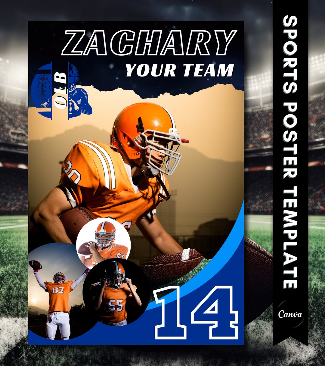 Senior Night Poster Football Senior Football Poster Canva Senior Poster ...