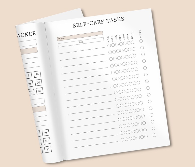 Self Care Tracker Printable Self Care Planner Canva Template - Etsy