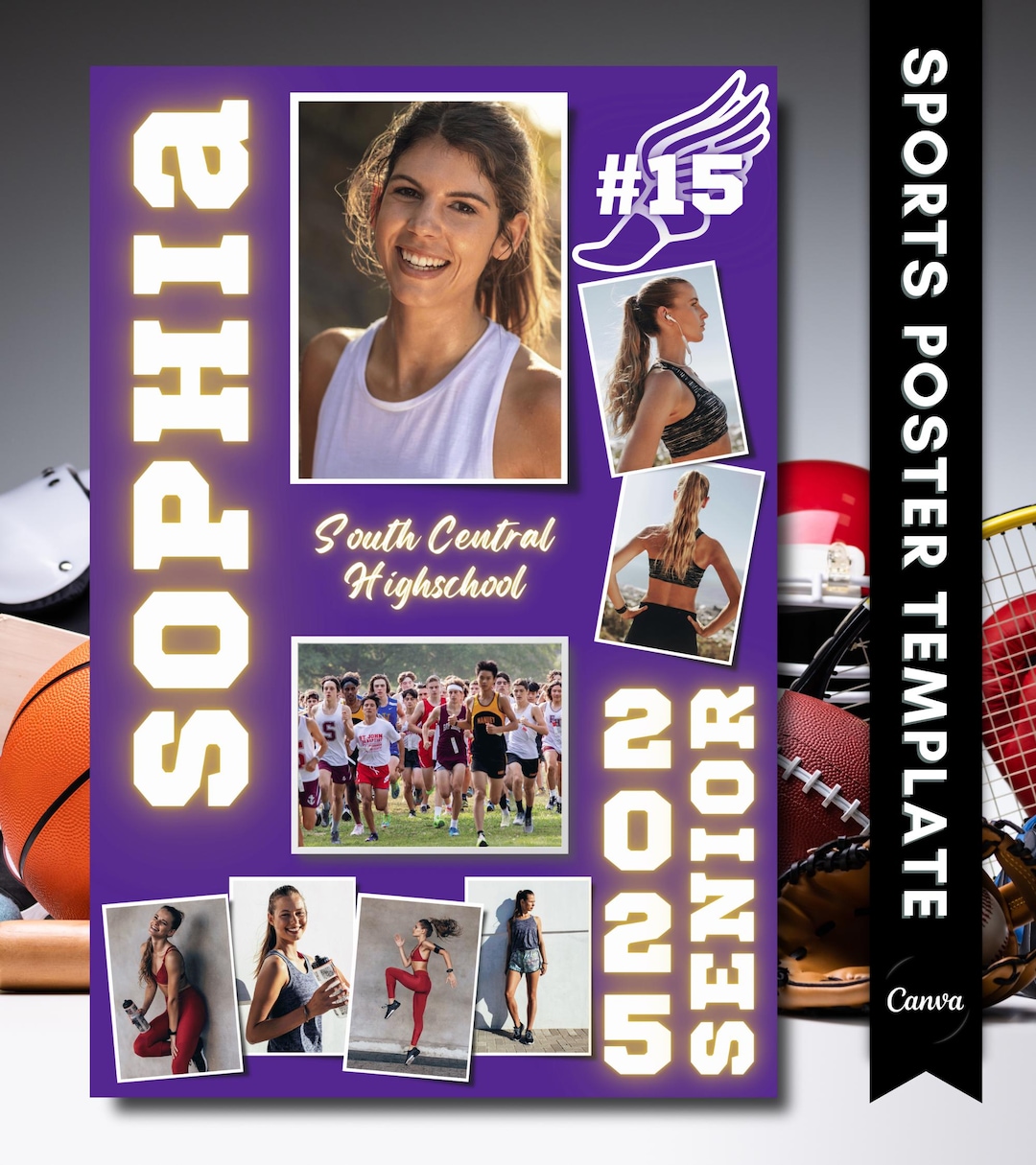 Senior Night Cross Country Poster Template: Customizable Canva Design ...