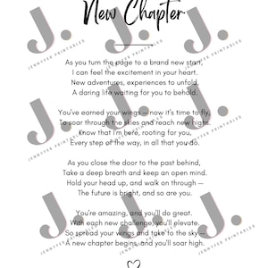 New Chapter Poem Print, Inspirational Quote (digital Download) - Etsy