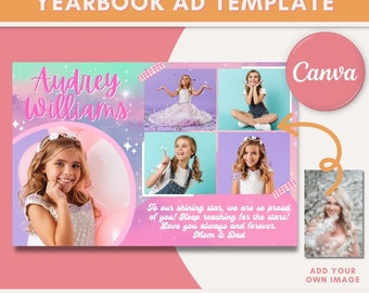 Senior Recognition Ad, Half Page Yearbook Ad Template, Graduation ...