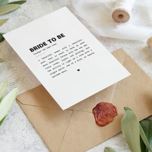 Bride to Be Definition Print: Engagement Gift (digital Download) - Etsy