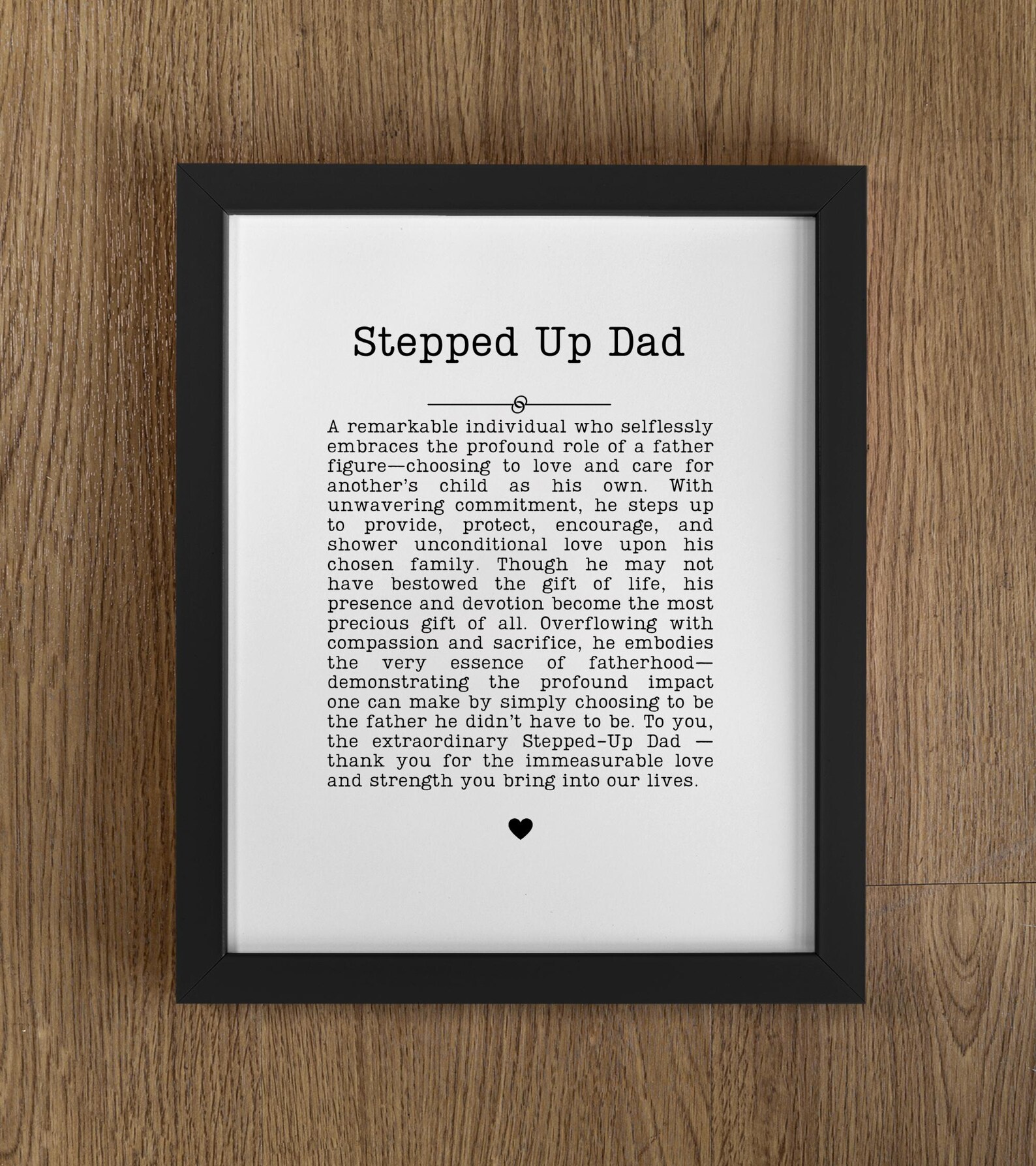 Stepped up Dad Gift, Step Dad Gift Ideas, Meaningful Dad Gift ...